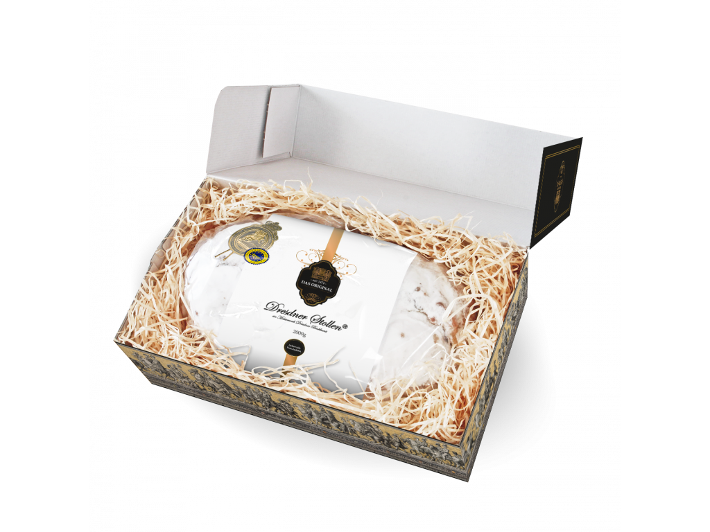 Dresdner Christstollen ®, 2000g in Stollen-Karton